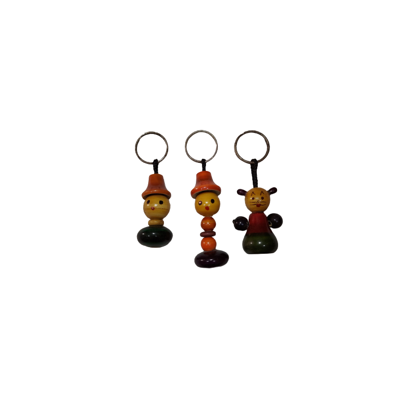 Shop Wooden Handcrafted Keychains - Set of 3 | Funwood Games