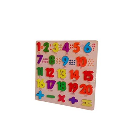 Funwood Games Wooden Counting Numbers Tray Toy - Educational and Fun