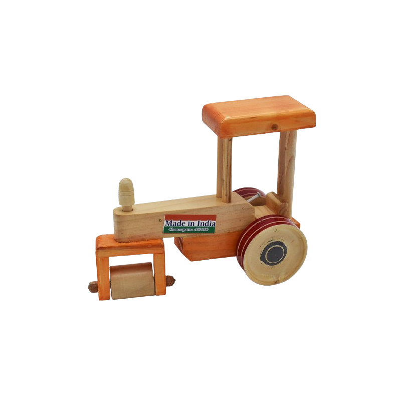 Wooden Road Roller Pull - Push Toy for Kids